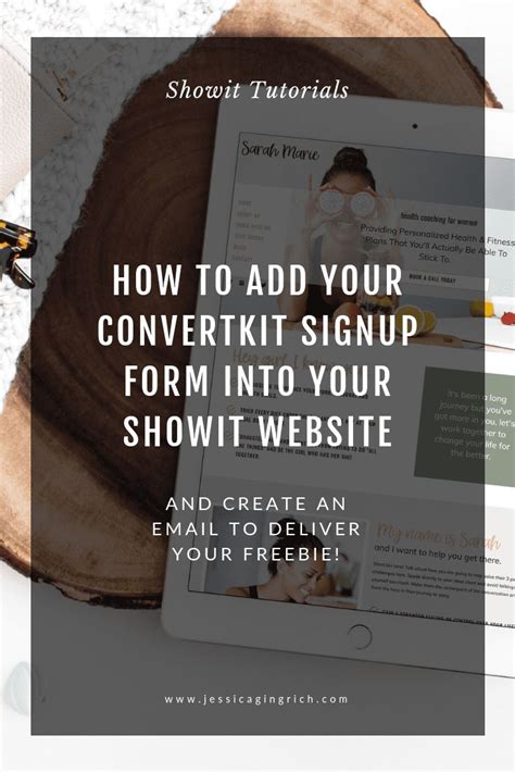 How To Embed A Convertkit Form In Showit Send Your Freebie Showit