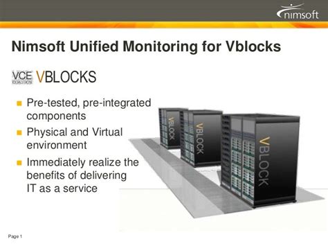 Nimsoft Unified Monitoring For Vblock