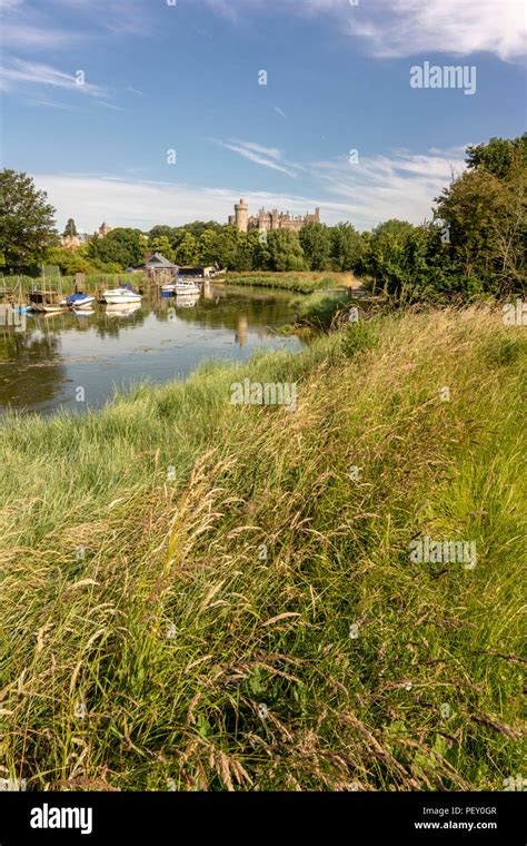 The River Arun With Arundel Castle Just Visible In The Middle