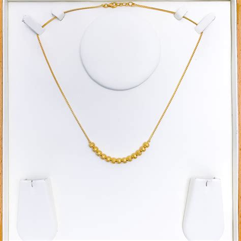 Classy Gold Orb Necklace Andaaz Jewelers