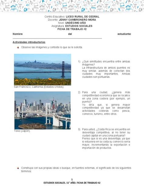 Est Soc 11 Ficha De Trabajo 2 Pdf Comercio Asia