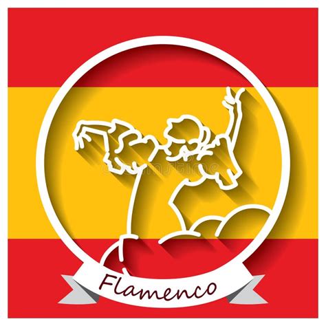 Flamenco Dancer Vector Illustration Decorative Design Stock Vector