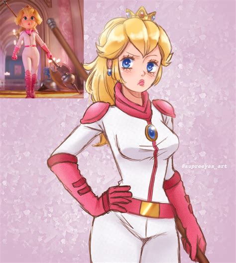 I Wanted To Draw Peach Wearing Her Biker Suit In Tribute Of The Mario