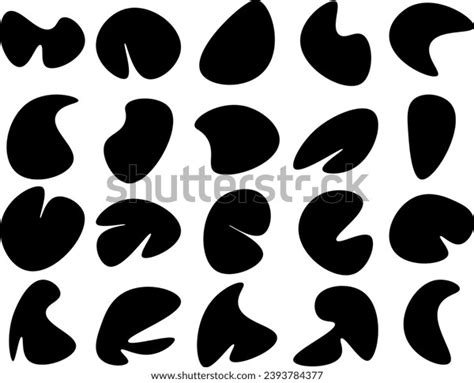 Set Abstract Blob Shape Fluid Liquid Stock Vector Royalty Free
