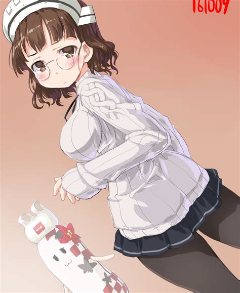 Safebooru 1girl Bangs Black Skirt Blunt Bangs Blush Breasts Brown
