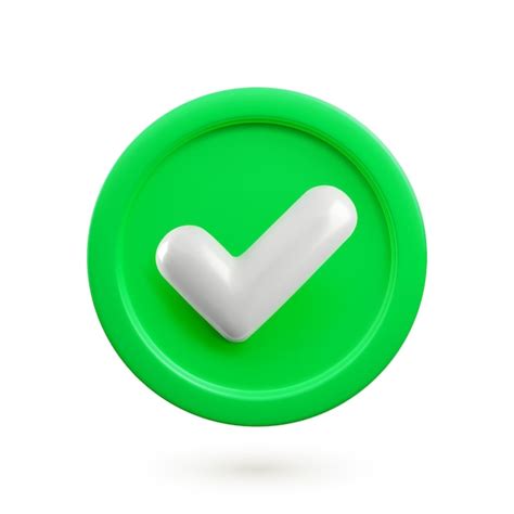 Premium Vector Vector D Check Mark Realistic Icon Trendy Plastic