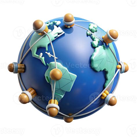 Dramatic Modern A Network Of Interconnected Satellites Orbiting Earth Global Communication