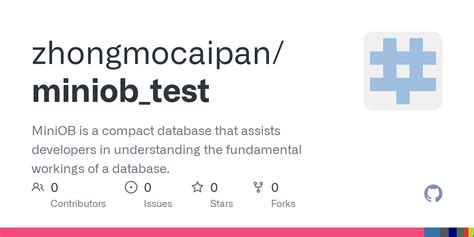 GitHub Zhongmocaipan Miniob Test MiniOB Is A Compact Database That