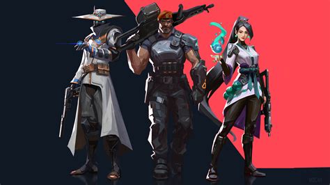 Valorant Video Game Characters Brimstone Jett Phoenix Cypher