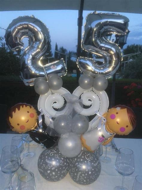 ボード「balloons Anniversary」のピン 装飾 センターピース ピース