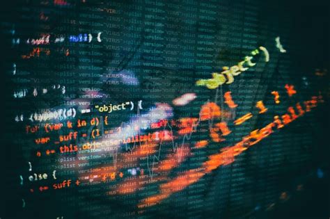 Uso De Css Javascript E Html Monitore O Close Up Do Código Fonte Da