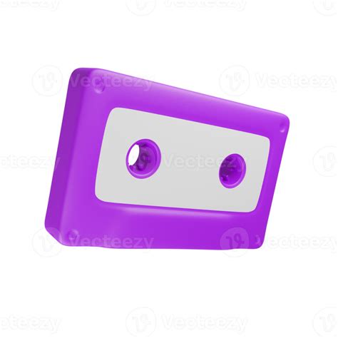 Purple Audio Cassette 3d Icon Png 18245405 Png