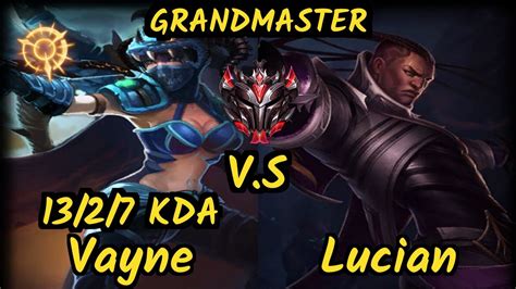Theusma Vayne Vs Lucian 1327 Kda Bottom Adc Gameplay Br Ranked
