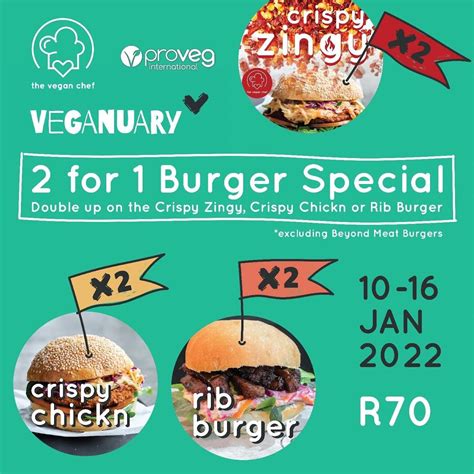 Menu At The Vegan Chef Sandton Restaurant Sandton