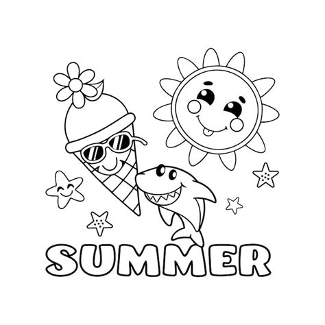 2 페이지 안녕하세요 여름 색칠 공부 이미지 Freepik에서 무료 다운로드