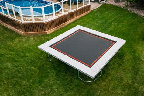 Training On A Square Trampoline Crazy Ape Extreme Equipment