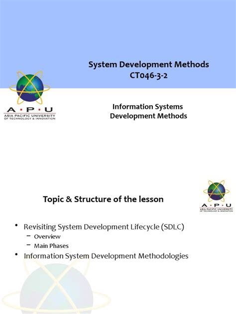 02 Week1 Information System Development Methods Pdf Software Development Process Systems