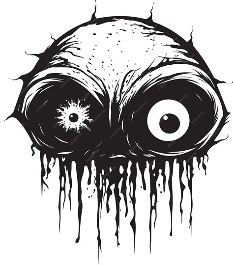 Premium Vector Horrifying Cranium Black Creepy Skull Logo Spooky