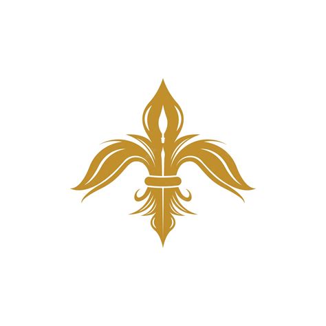 Diseño De Icono De Vector De Flor De Lis Vector Premium