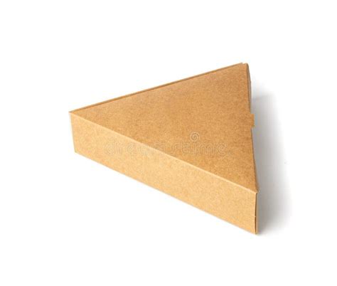 Empty Triangle Paper Box Single Pizza Slice Cardboard Package