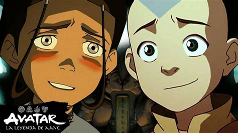 Aang Y Katara Se Besan En La Cueva De Dos Amantes 💕 Escena Completa Avatar La Leyenda De