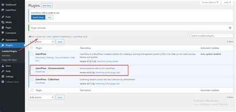 Inform Students With Learnpress Announcement Integration