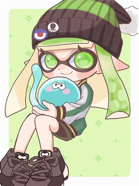 Inkling Player Character Inkling Girl And Jellyfish Splatoon Drawn By Mina P Danbooru