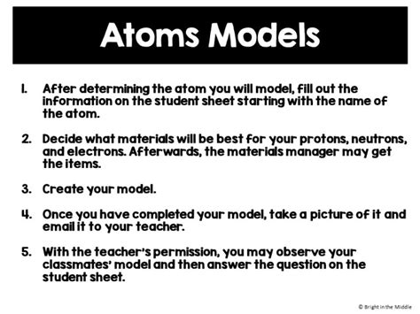 Atom Models Activity Bright In The Middle