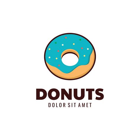 Rosquinha Ou Mordido Rosquinha Logotipo Modelo Com Pequeno Doce
