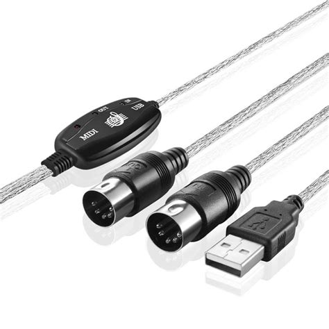 Usb To Midi Cable Adapter Converter For Pc Computer Music Keyboard New