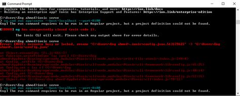 Mobile Why Does Ionic Serve Not Work I Get Error Stack Overflow