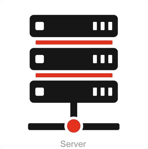 Premium Vector Server And Data Icon Concept