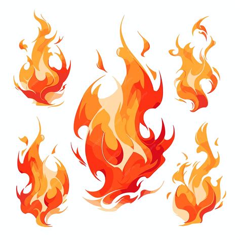 Premium Vector Dynamic Flame Designs Modern Fire Illustrations For
