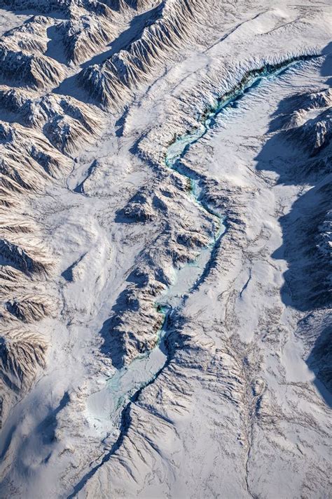 Satellite Gis Visualization Of A Glacial Valley With Lidar Scans Showcasing Elevation And Ice