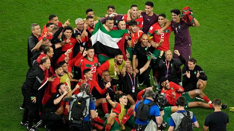 World Cup Morocco S Atlas Lions Unite Fans With Roar For Palestinian Cause Middle East Eye