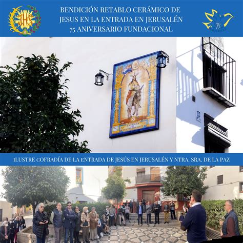 BENDICIÓN DEL RETABLO CERÁMICO DE JESÚS EN LA ENTRADA EN JERUSALÉN