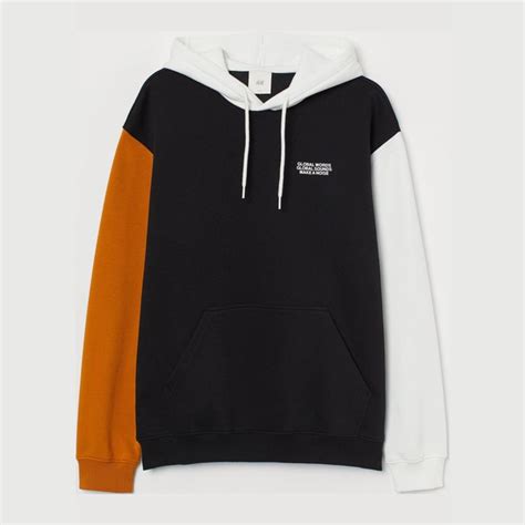 Худи оверсайз мужское H&M 0964294 L Черное (7000000001024) – в интернет ...