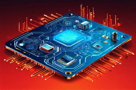 Ai Image Generator Advanced Microprocessor Computer Chip Stock