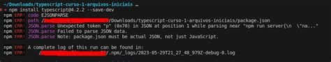Erro Ao Tentar Instalar O Compilador Do Typescript Typescript Part 1