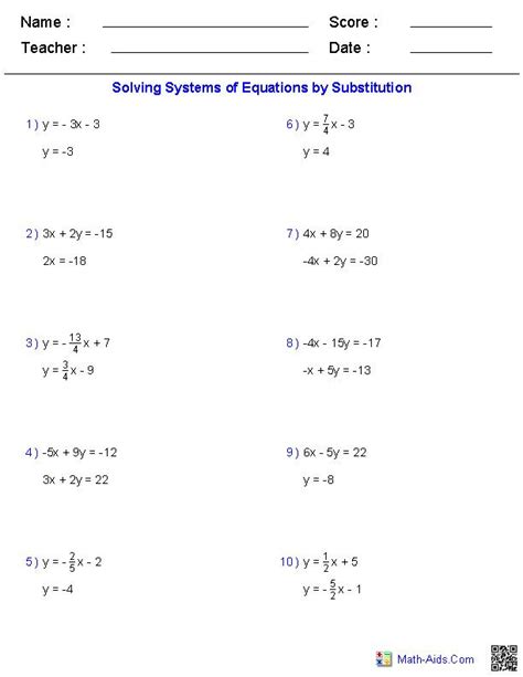 Solve For Variable Worksheet
