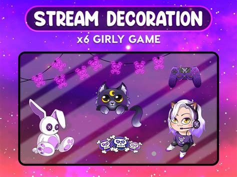 Animated Girly Game Overlays For Twitch 6 Stream Decorations Streamersvisuals