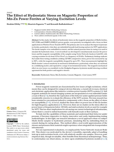 The Effect Of Hydrostatic Stress On Magnetic Properties