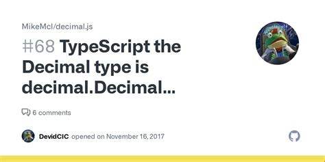 TypeScript The Decimal Type Is Decimal Decimal Instead Of Decimal