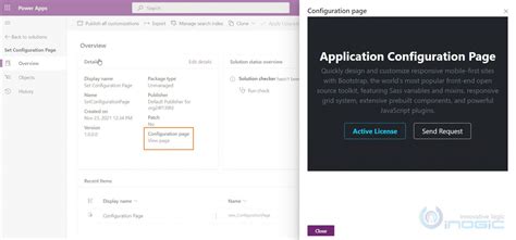 use of new configuration page ui in power apps solution microsoft
