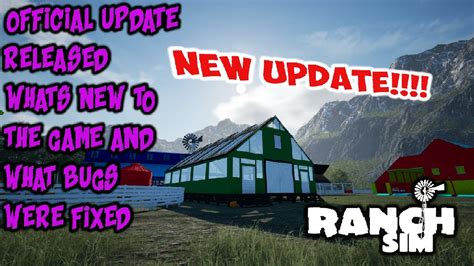Ranch Sim New Update Official Version Released Youtube