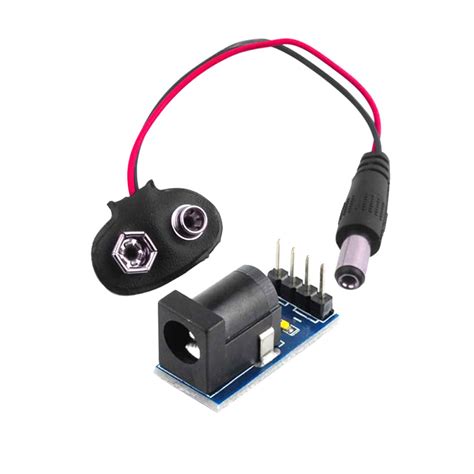 DIYmall Channel DC Socket Module With LED Indicator V Battery Clip T Type With Mm X