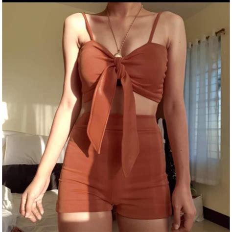 3 Way Tube Swimwear Set Terno Top With Short Onhand Shopee Philippines