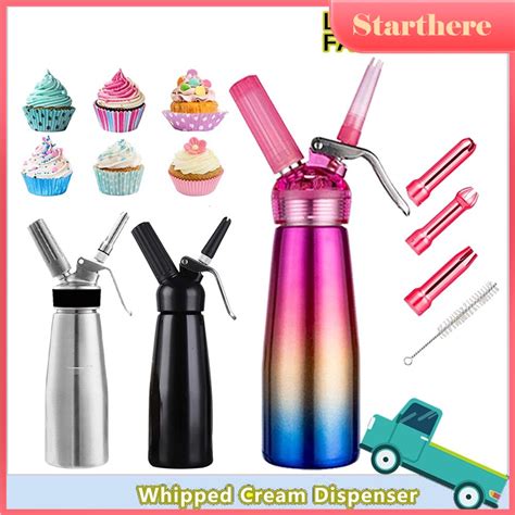 Selangor In Stock⭐500ml Stainless Steel Cream Gun Siphon Whipped Cream Dispenser Cream Foaming