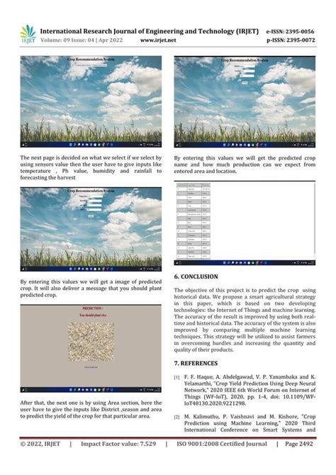 Crop Prediction Using Iot And Machine Learning Algorithm