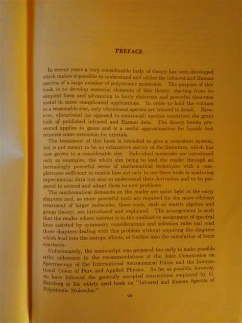 Molecular Vibrations A Theory Of Infrared And Raman Vibrational Spectra